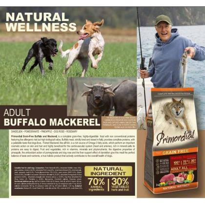 Primordial Dog Adult Buffalo & Mackerel - PRIMORDIAL - Pet4u